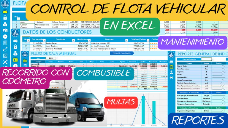 CONTROL DE FLOTA VEHICULAR EN EXCEL – LUDUS – EXCEL POWER